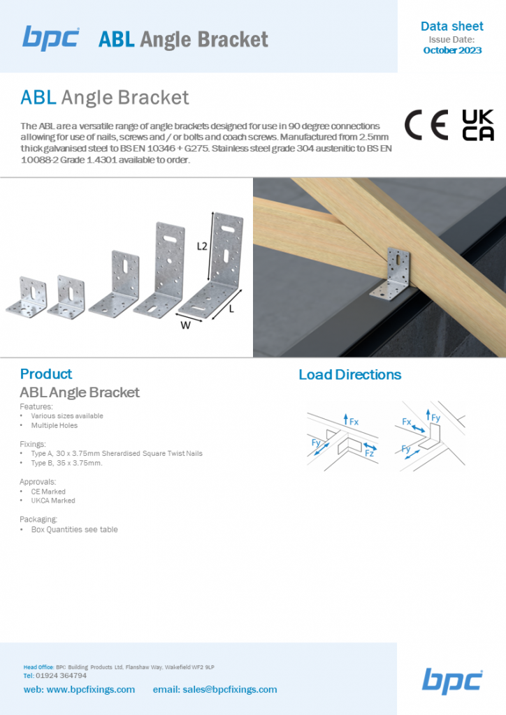 Datasheets – BPC Fixings