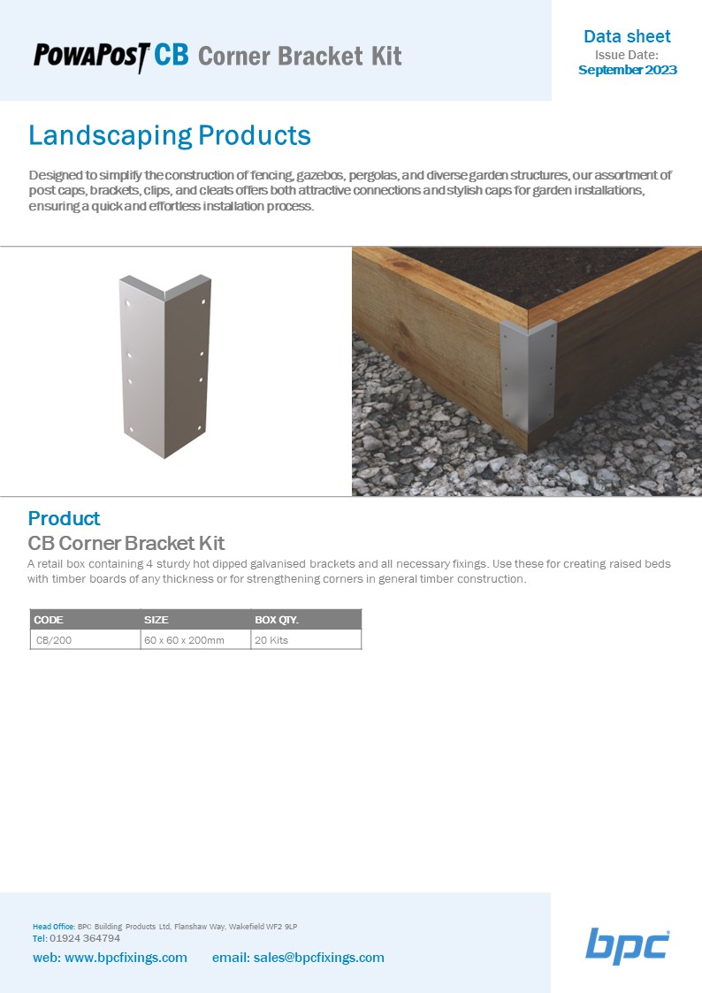 Datasheets Landscaping – BPC Fixings