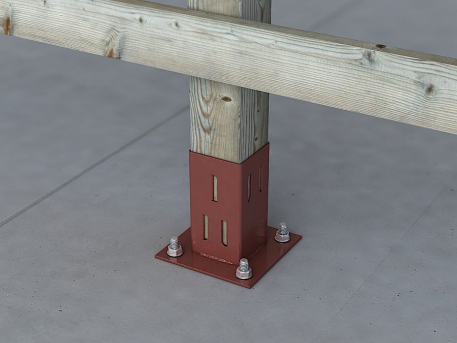 EASYPS1 Bolt Down Post Shoe (EasyGrip) – BPC Fixings