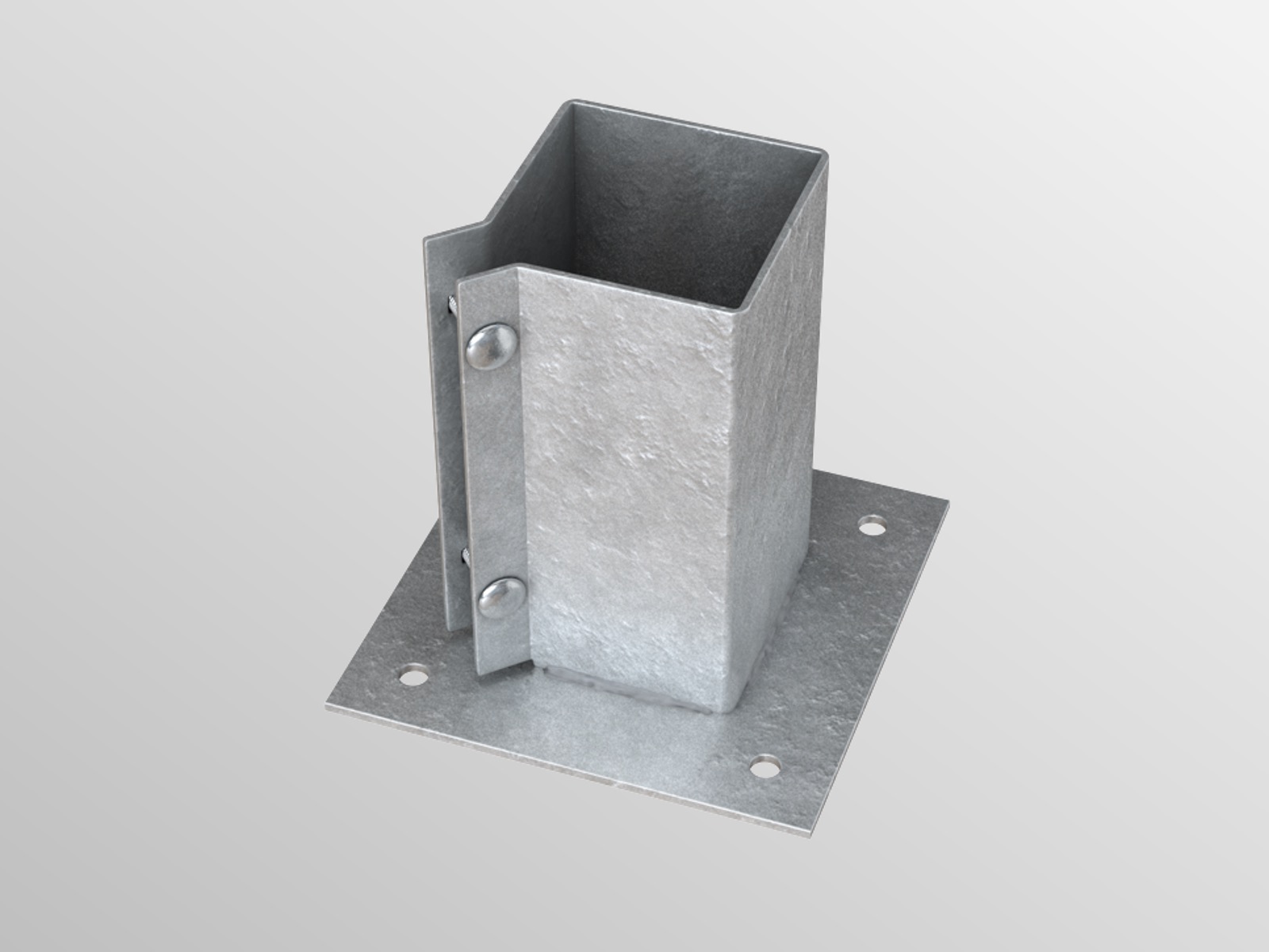 G/PS1 Galvanised Bolt Down Post Shoe – BPC Fixings