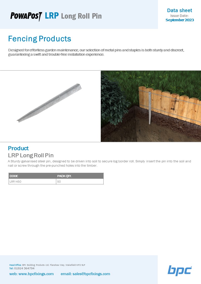 Datasheets Landscaping – BPC Fixings