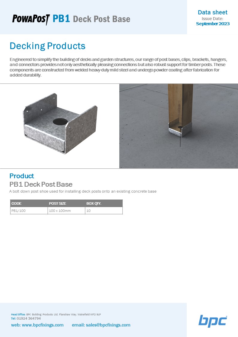 Datasheets Landscaping – BPC Fixings