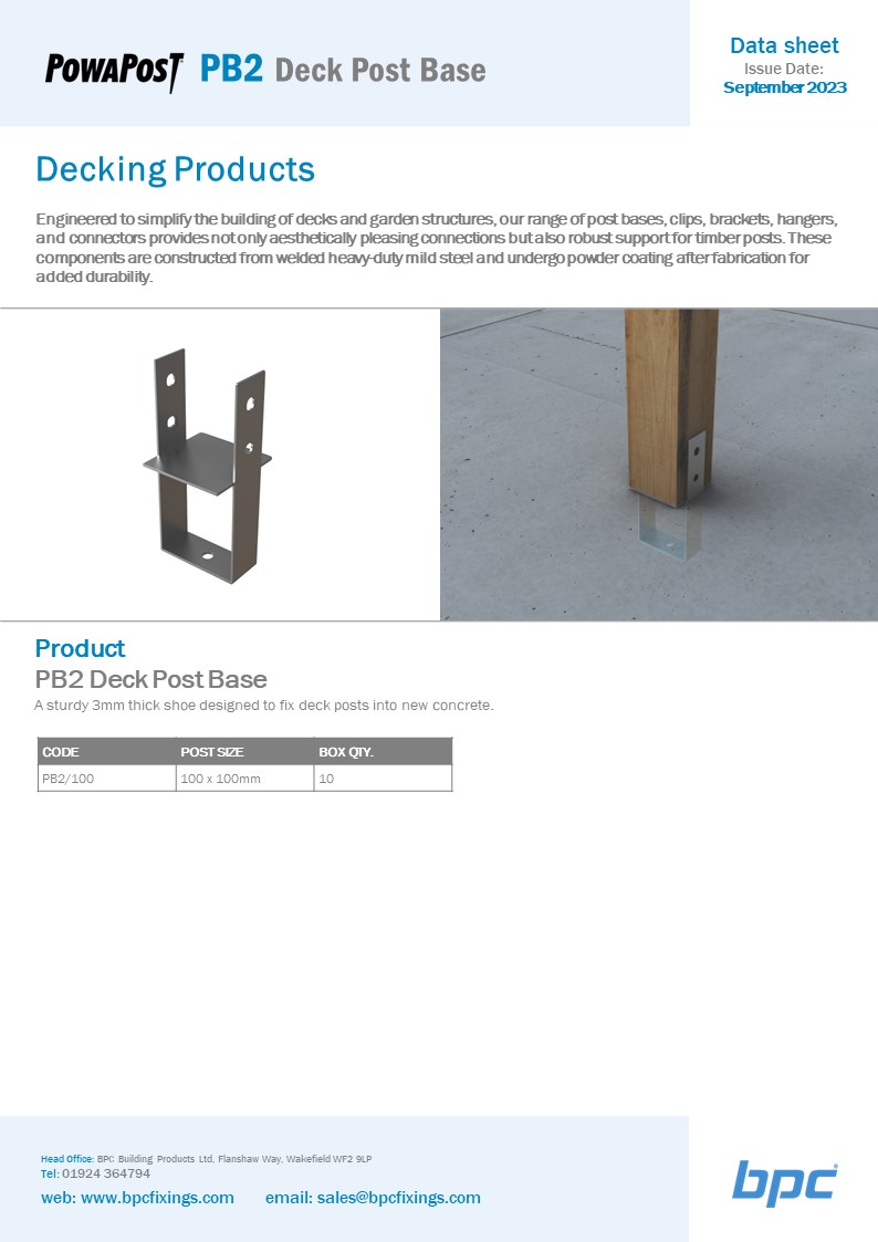 Datasheets Landscaping – BPC Fixings
