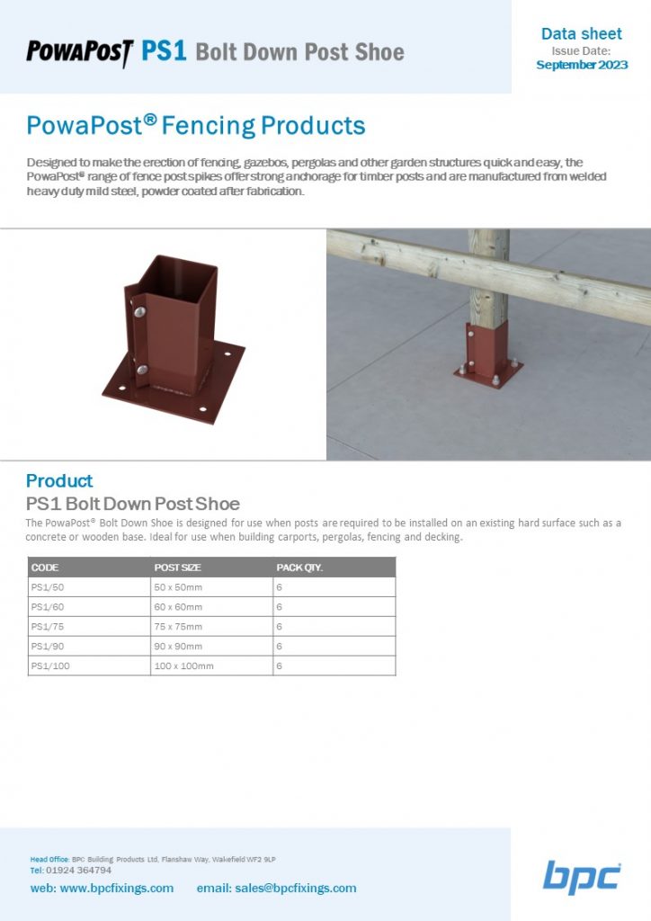 Datasheets Landscaping – BPC Fixings