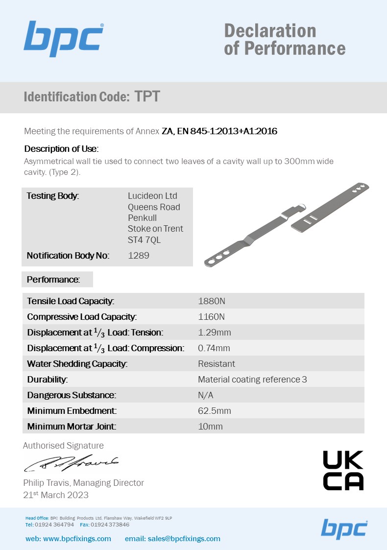 Declarations of Performance – BPC Fixings